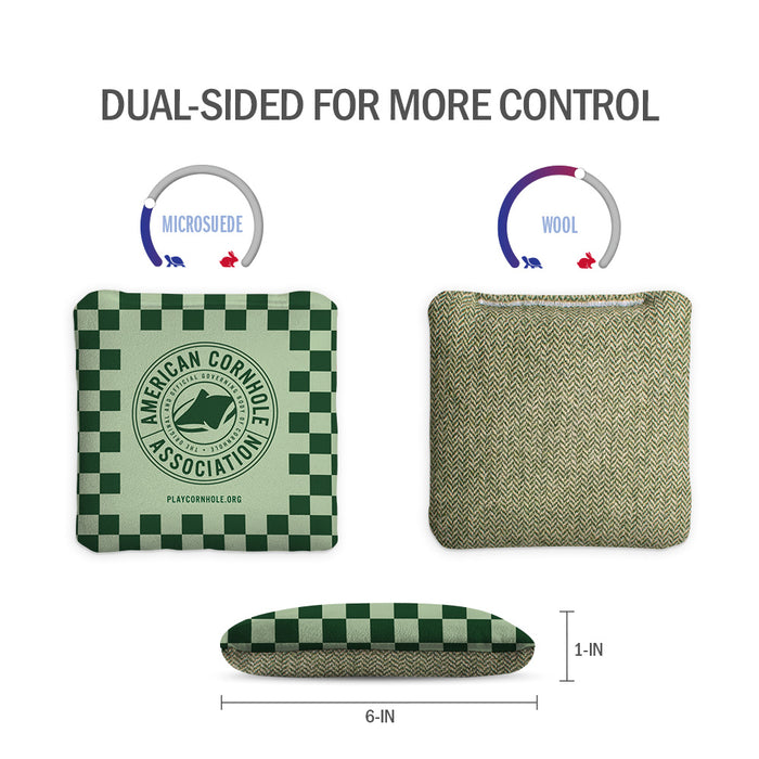 Checkered ACA Badge Synergy Soft Cornhole Bags