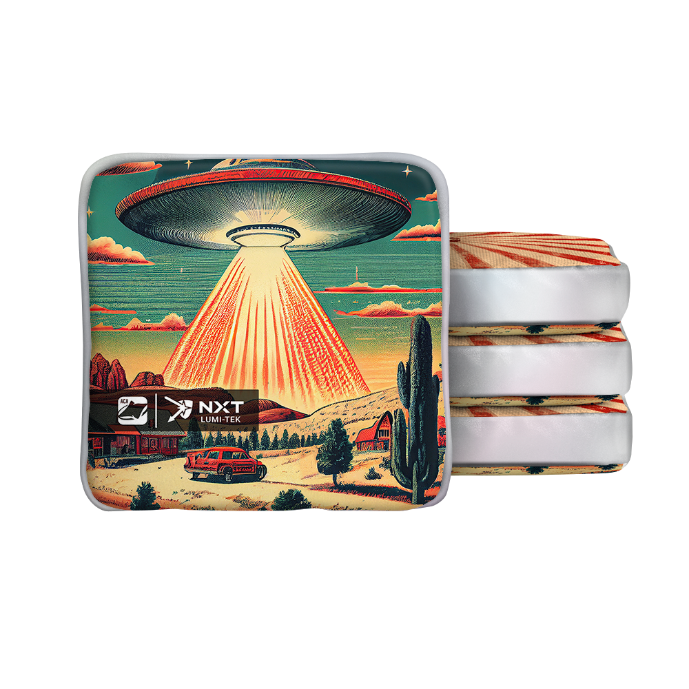 Alien Ambush Orange NXT Lumi-Tek Cornhole Bags