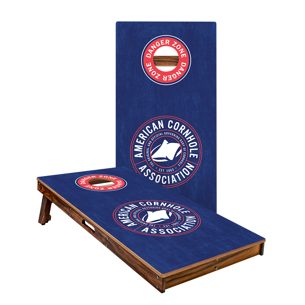 Official ACA Blue Tournament Badge Gold Series Cornhole Boards