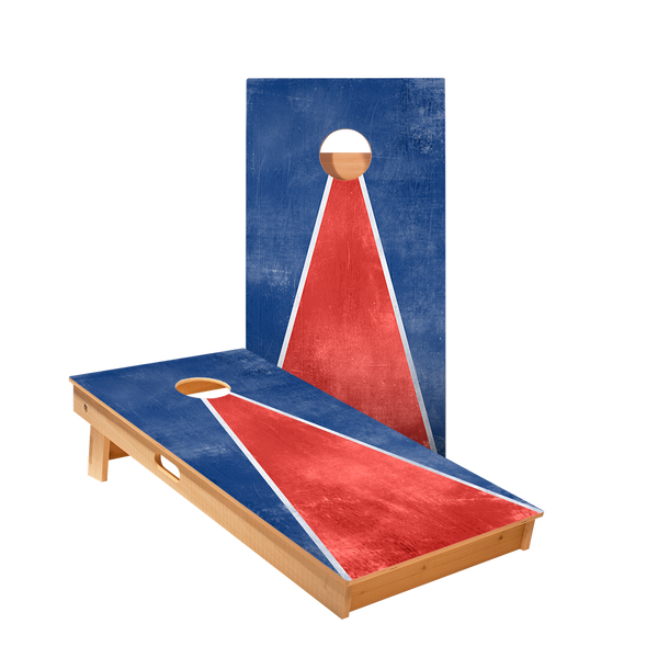Classic Triangle - Red, White, Blue Star Cornhole Boards